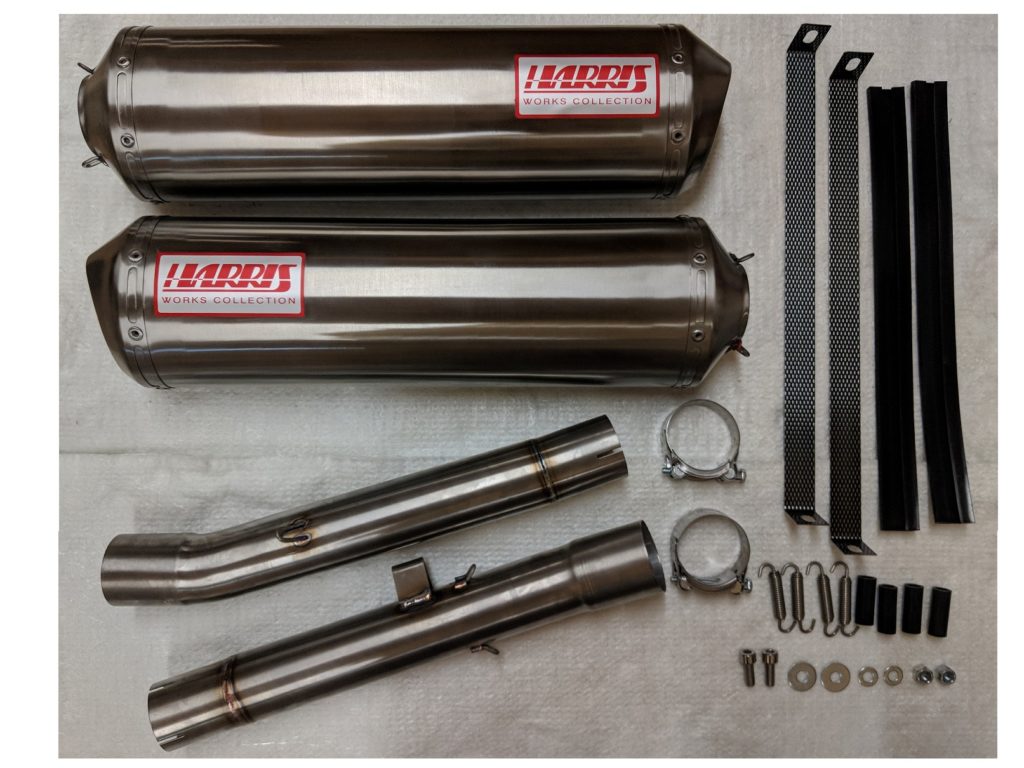 HARRIS WORKS COLLECTION STAINLESS DUAL SLIP-ONS FOR HONDA CBR1100XX ...