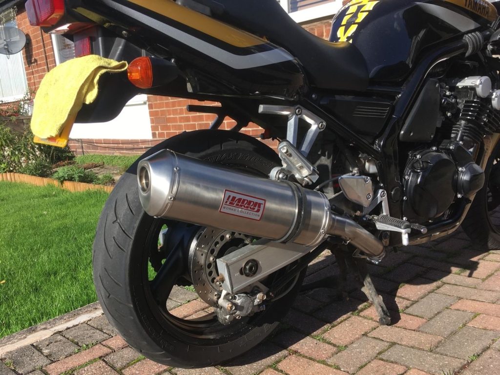 HARRIS WORKS COLLECTION STAINLESS SLIP-ON FOR YAMAHA FZS600 FAZER 1998/ ...